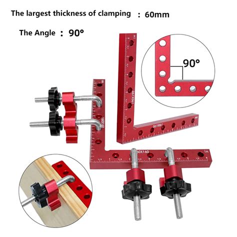 목공 알루미늄 사각 직각 클램핑 위치 패널 고정 클립 90 도 L자형 보조 고정 장치 수공구 Aliexpress