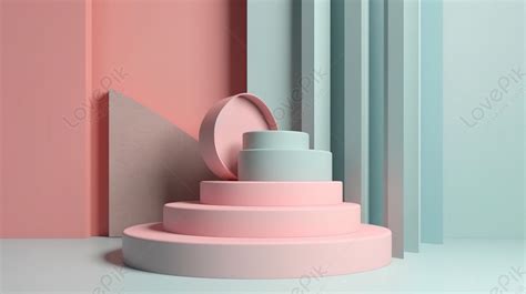 미니멀리스트 장면 디자인 연단을 갖춘 3d 렌더링된 파스텔 색상 배경 리스 배경 연단 배경 색상 배경 이미지 Hd 리스 연단 색상 배경 사진 무료 다운로드