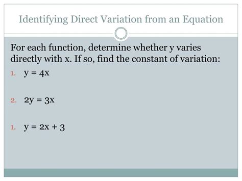 Ppt 23 Direct Variation Powerpoint Presentation Free Download