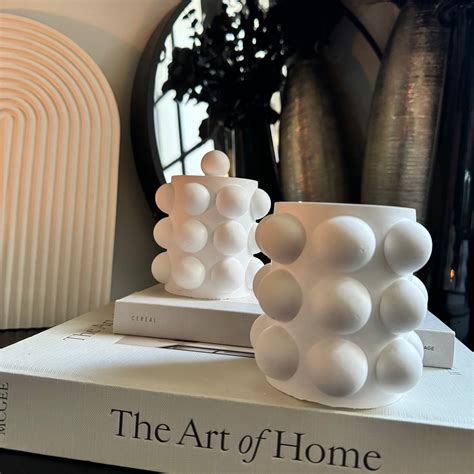 Handcrafted Stone Bubble Jar With Lid Designs By Inaya