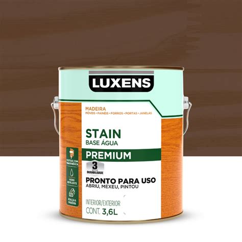 Stain Para Madeira Base Água Acetinado Ipê 36l Luxens Leroy Merlin
