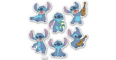 Stitch Chill Pose Collection Sticker Zazzle