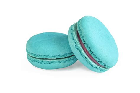 흰색 배경에 고립 된 파란색 마카롱 맛있는 클로즈업 프랑스 디저트 0명에 대한 스톡 사진 및 기타 이미지 Istock