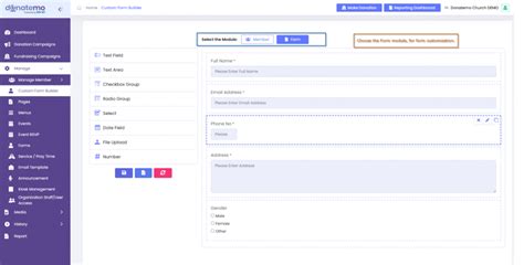 How To Make Form Using Custom Form Builder DonateMo Support