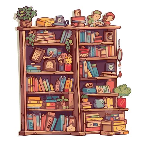 Librería Clipart Dibujos Animados Biblioteca Cabañas Con Libros