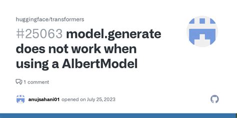 model generate does not work when using a albertmodel · issue 25063