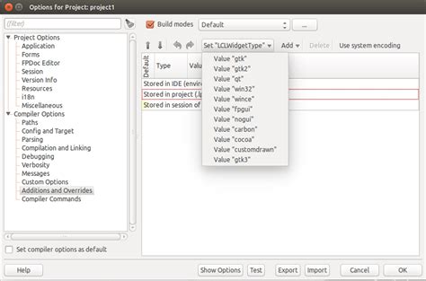 IDE Window Compiler Options Lazarus Wiki