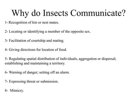 Communication In Insects Pptx