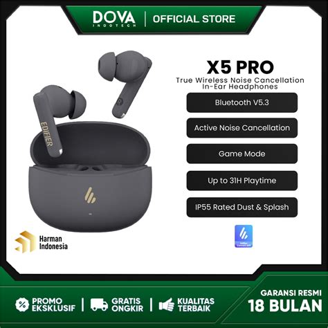 Jual Edifier X5 Pro True Wireless Noise Cancellation In Ear Headphones Shopee Indonesia
