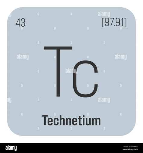Technetium Tc Periodic Table Element With Name Symbol Atomic Number And Weight Synthetic