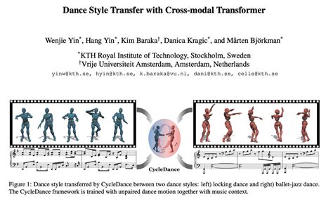 Ak On Twitter Dance Style Transfer With Cross Modal Transformer Abs