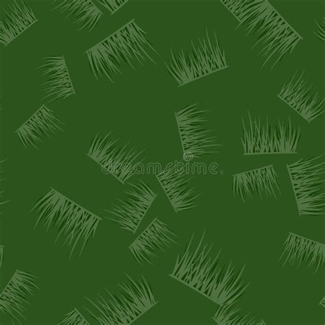 Grass Seamless Pattern Background Of Lawn Stock Vector Illustration