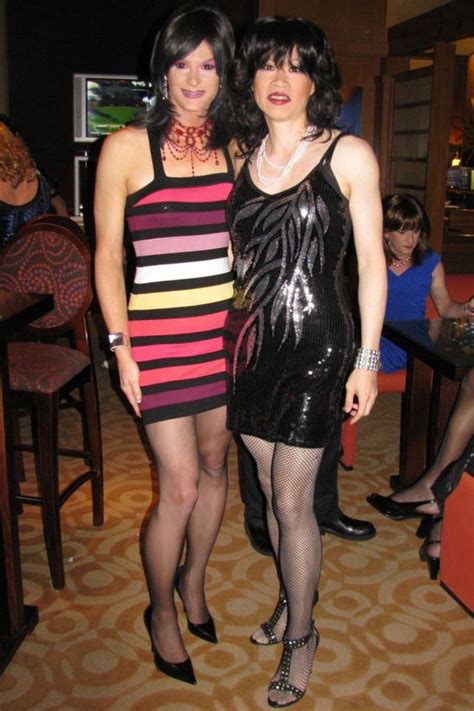Beautiful Crossdressers Crossdressers Party Night Out
