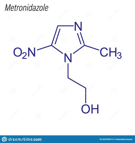 Metronidazole Molecule 3d Molecular Structure Ball And Stick Model Structural Chemical