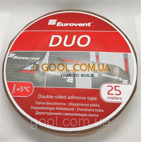 Лента двухсторонняя Eurovent DUO акриловая К2 для склеивания ...