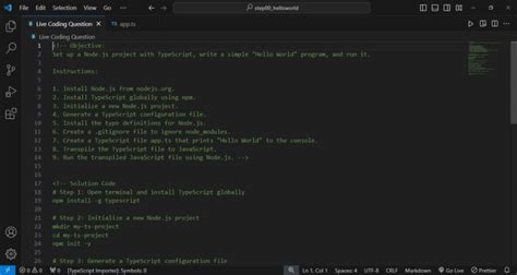 rida shafi on linkedin step00helloworld nodejs typescript helloworld programming codingtask…