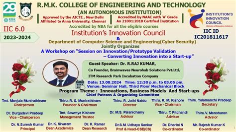 Rmkcet Cse Cyber Security On Linkedin 🎉 Workshop Recap Turning Innovation Into Start Ups 🎉