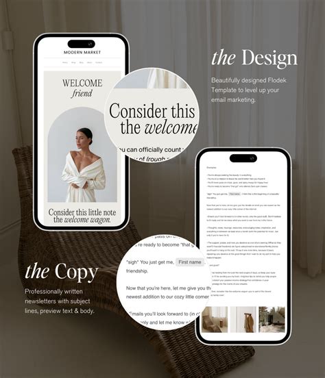 Email Welcome Sequence Flodesk Template Modern Market