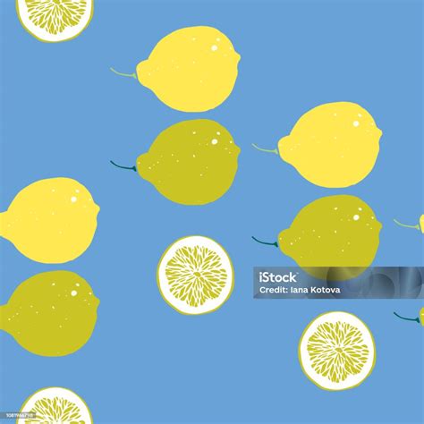 레몬 나무 과일 배경입니다 레몬 완벽 한 패턴입니다 손으로 그린 벡터 일러스트 레이 션 직물 섬유 디자인 요소입니다 건강관리와 의술에 대한 스톡 벡터 아트 및 기타 이미지