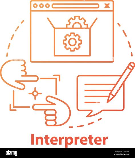 Interpreter Concept Icon Help And Support Center Computer Code