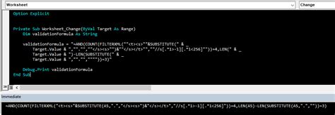 Excel Vba Create Dynamic Data Validation Formula Stack Overflow