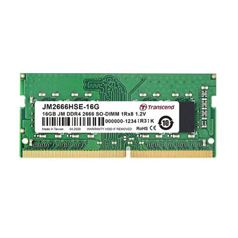 Transcend Jetram 16gb Ddr4 2666mhz So Dimm 1rx8 Laptop Ram At Best Price In Bangladesh Pqs