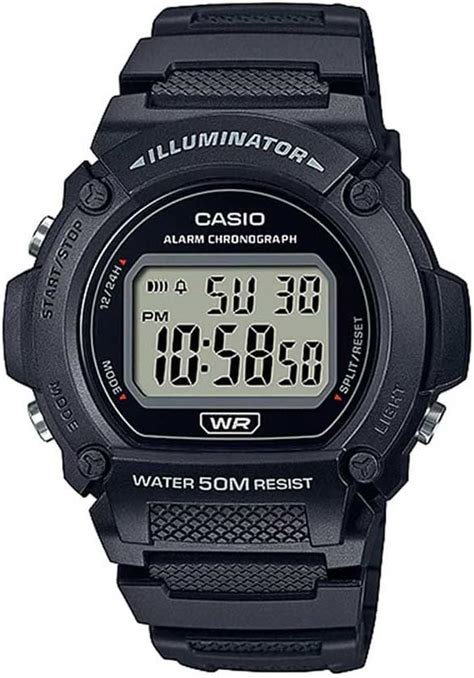 Casio W219h Series Reloj Digital Para Hombre 50m Wr Iluminador