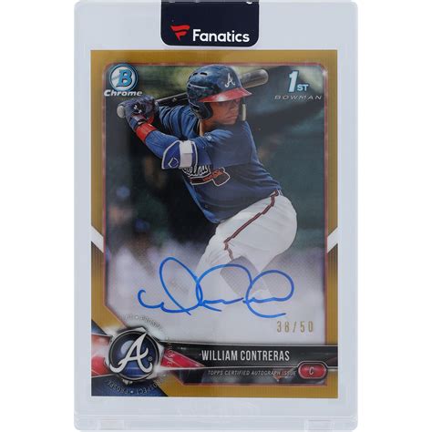 William Contreras Atlanta Braves Autographed 2018 Bowman Chrome