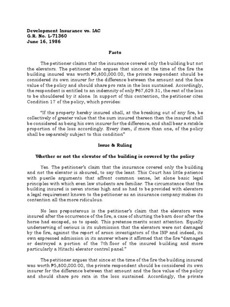 Development Insurance Vs Iac Pdf Indemnity Insurance