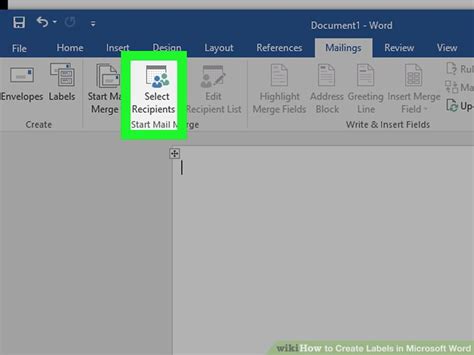 How To Create Labels In Microsoft Word With Pictures Wikihow