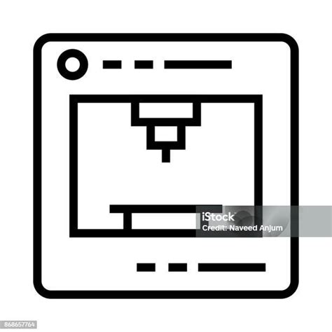 3d 프린터 선 벡터 아이콘 3차원 인쇄에 대한 스톡 벡터 아트 및 기타 이미지 3차원 인쇄 아이콘 3d 스캔 Istock