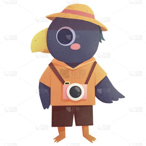 手绘 儿童插画动物元素 鸟