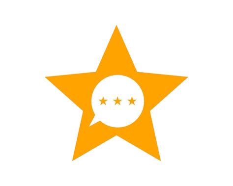 Premium Vector Star With Bubble Chat Inside