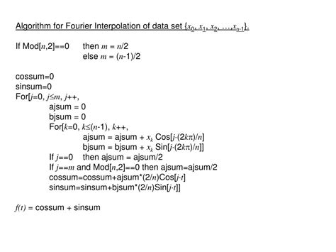 PPT Fourier Interpolation PowerPoint Presentation Free Download ID 690964