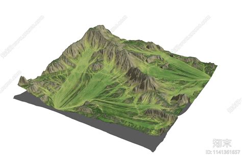 现代山脉地形景观su模型下载【id 1141361657】 知末su模型网