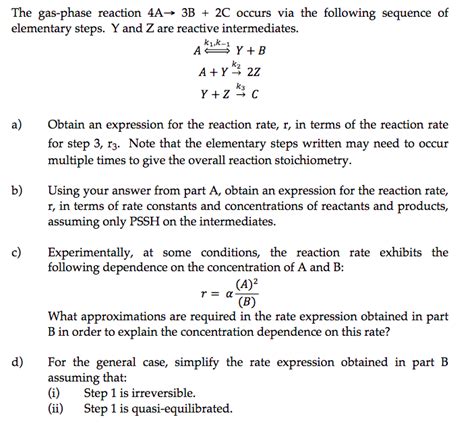 Chemical Reaction Problem Chegg Com
