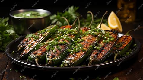 Premium Ai Image Grilled Jalapenos On White Background