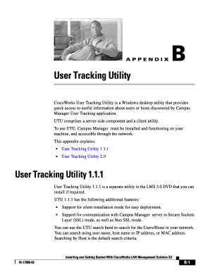 Fillable Online User Tracking Utility Cisco Fax Email Print PdfFiller