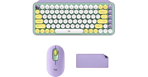 Logitech Wireless POP Keys Silent Mouse Studio Desk Mat