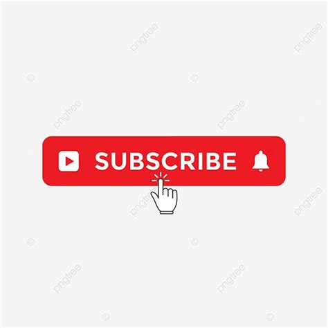 Youtube Subscribe Button Clipart Hd Png Clicking Subscribe Button Vector Illustration For