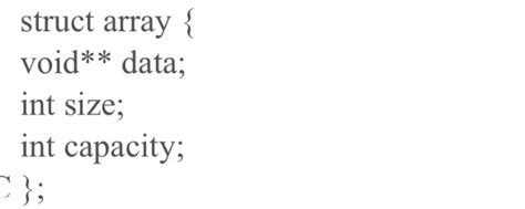 Solved Struct Array Void Data Int Size Int Capacity
