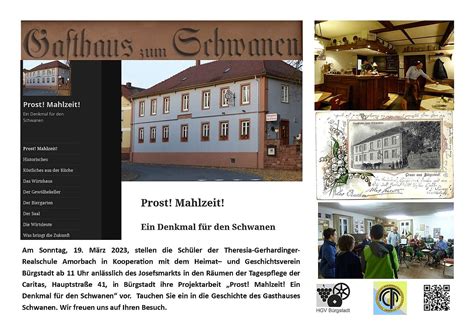 projektpräsentation der tgrs amorbach ein denkmal für den schwanen