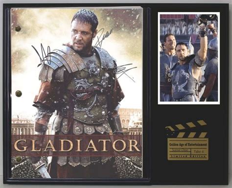 The Gladiator Ltd Edition Reproduction Movie Script Cinema Display Gold Record Outlet Album