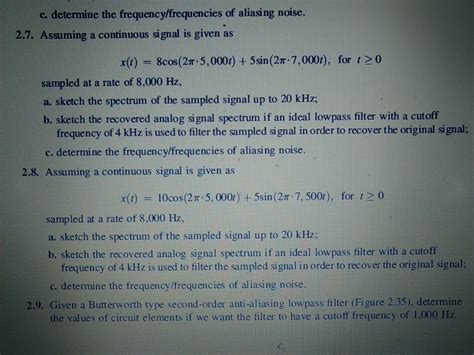 solved assuming a continuous signal is given as x t