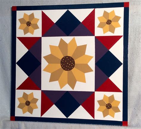 Printable Sunflower Barn Quilt Pattern