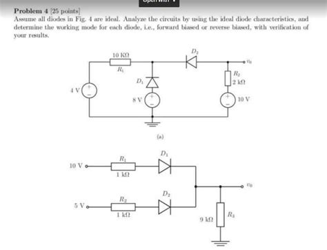 Solved Problem Points Assume All Diodes In Fig Are Chegg