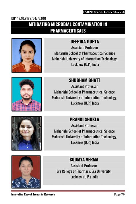 Pdf Isbn 978 91 89764 77 4 Innovative Recent Trends In Research Mitigating Microbial