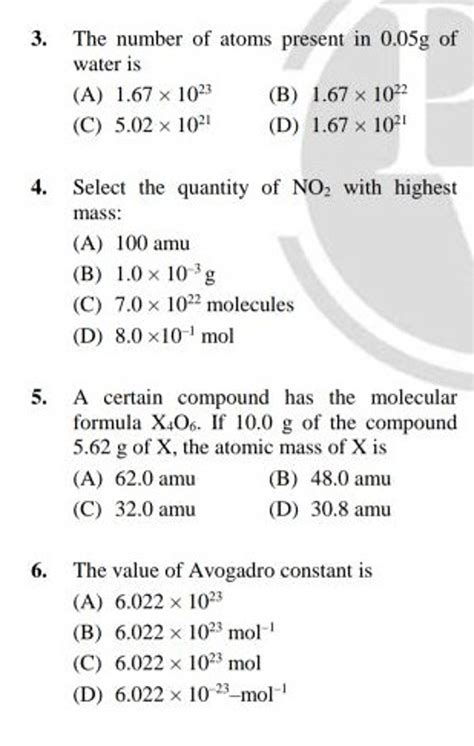 The Value Of Avogadro Constant Is Filo