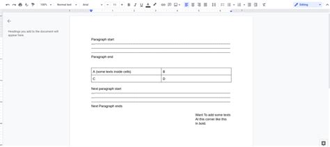 How We Can Insert Multiple Paragraphs After The Insertion Of Table In