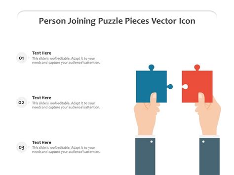 Person Joining Puzzle Pieces Vector Icon Ppt Powerpoint Presentation Slides Objects Pdf